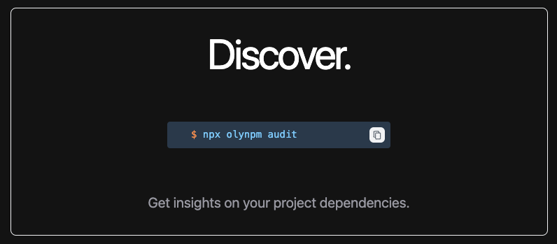 Olynpm | Your JS/TS projects well maintained.